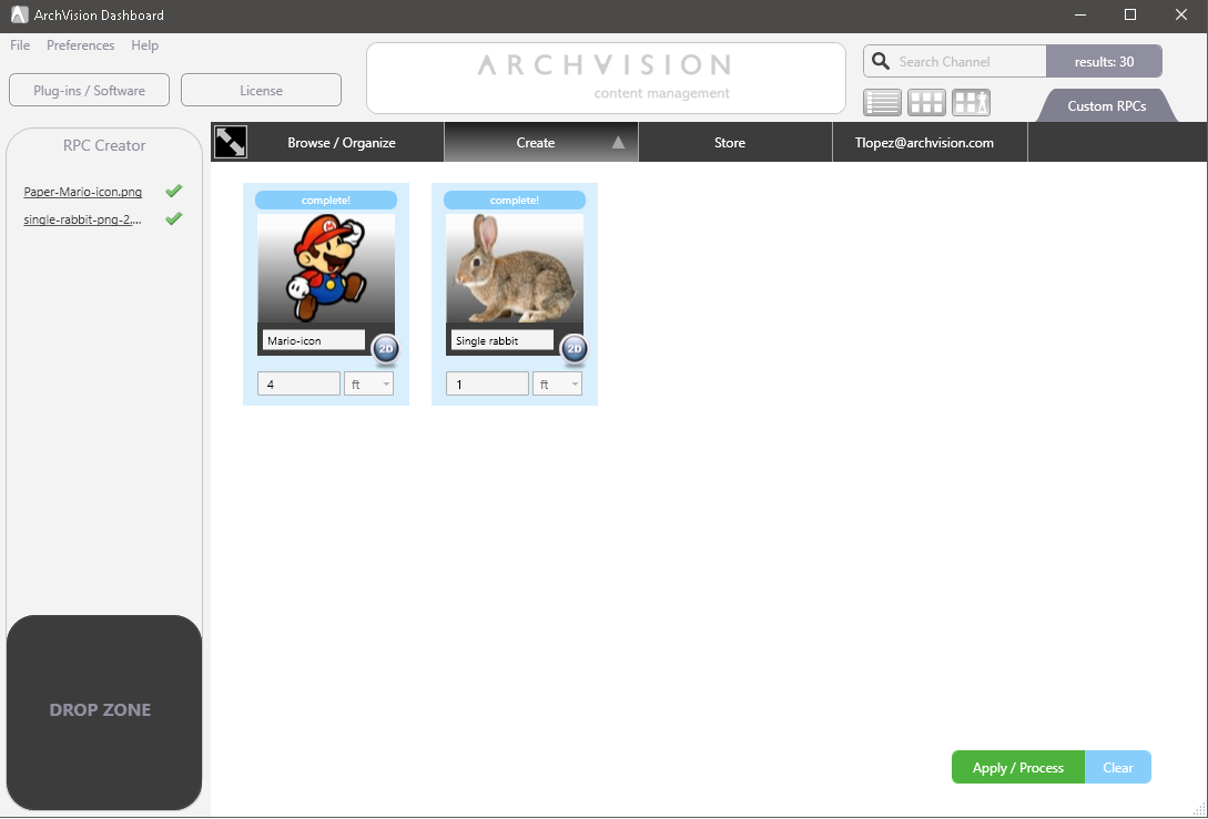 Dashboard 2D-RPC Creator Feature
